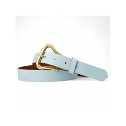 Fronhofer Damen Lederg&uuml;rtel Gold in Aqua | Gr.: 105 cm