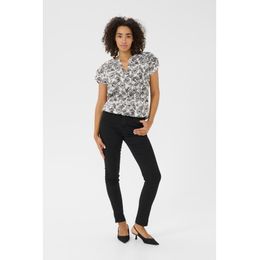 Kaffe Kurzarm-Bluse KAhaley Regular fit in Chalk w. Black Deep AOP | Gr.: 36
