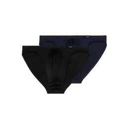 HOM Slip / Unterhose Premium Cotton in Schwarz / blau | Gr.: M