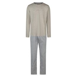Phil & Co. Berlin Pyjama Weekend Collection in grau melange/streifen | Gr.: M