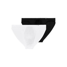 HOM Slip / Unterhose Premium Cotton in Wei&szlig; / schwarz | Gr.: S
