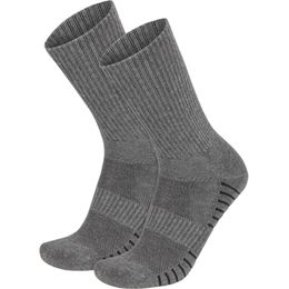 Normani 4 Trekkingwandersocken mit Polstersohle und Komfortbund in Grau | Gr.: 47-50