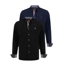 Williot Hemd Herren Gr&ouml;&szlig;e XL navy / schwarz