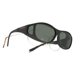 Cocoons Fitover M | Überzieh-Sonnenbrille | Unisex | Fassung: Quadratisch, Kunststoff, Schwarz | Glasfarbe: G15