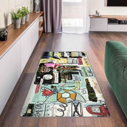 Bilderwelten Teppich Abstract Graffiti Art - Webteppich waschbar - Jugendzimmer Schlafzimmer Wohnzimmer