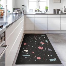 Teppich Detailliertes Terrazzo Muster Taranto mit Rahmen
