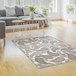 Teppich Boho Mandala Muster in Grau