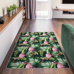 Bilderwelten Teppich Tropical Flamingo pattern