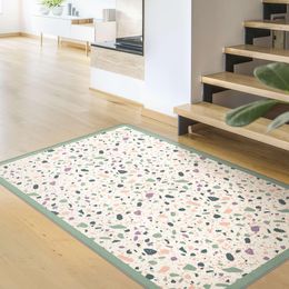 Teppich Detailliertes Terrazzo Muster Agrigento mit Rahmen