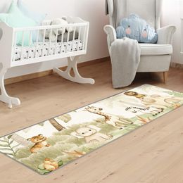 Teppich Niedliche Savannentiere am Dschungelrand