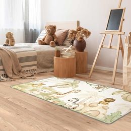 Teppich Niedliche Savannentiere am Dschungelrand