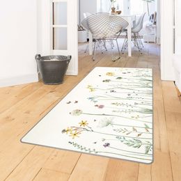Teppich Tanzende Schmetterlinge auf Wildblumen