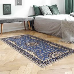 Teppich Klassisches Persermuster Blau Beige