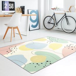 Teppich Gro&szlig;e geometrische Formen - Pastell