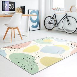 Teppich Gro&szlig;e geometrische Formen - Pastell