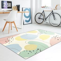 Teppich Gro&szlig;e geometrische Formen - Pastell