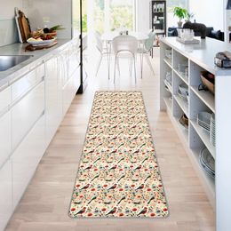 Teppich Bunte Singv&ouml;gel in floralen Gr&auml;sern