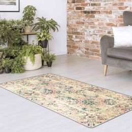 Teppich Skandinavisches Bohomuster Rosa Vintage