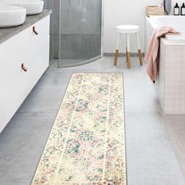 Teppich Skandinavisches Bohomuster Rosa Vintage
