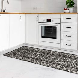 Teppich Skandinavisches Bohomuster Schwarz