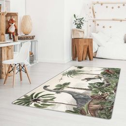 Teppich Dinosauriergiganten im Dschungel
