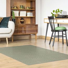 Teppich Geometrische Wellen olive