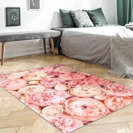 Teppich Rosen Rosé Koralle Shabby