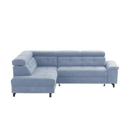 Höffner Ecksofa Frieda ¦ blau ¦ Maße (cm): B: 271 H: 87 T: 207.0 » Höffner