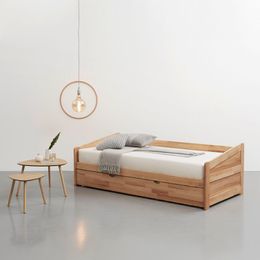 Livetastic Ausziehbett, Buche, Holz, Kernbuche, massiv, H&ouml;he ca. 13 cm, 90x200 cm, Kinder- & Jugendzimmer, Kinderm&ouml;bel, Kinderbetten, Ausziehbetten