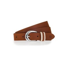 Tamaris G&uuml;rtel Damen Gr&ouml;&szlig;e 105 creme / cognac / silber