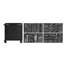 Kraftwerk BT LINE Werkstattwagen BT900 7 Schubladen schwarz, 211-tlg. (102.217.BLK2)