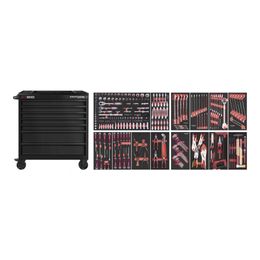 Kraftwerk BT LINE Wertkstattwagen BT900, 7 Schubladen schwarz, 291-tlg (102.217.BLK4)