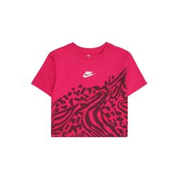 Nike Sportswear T-Shirt 'WARMTH' M&auml;dchen Gr&ouml;&szlig;e 110/116 braun / purpur / wei&szlig;