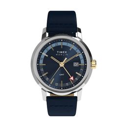 Timex Analog Watch ' Marlin Quartz GMT ' male Blue size One Size