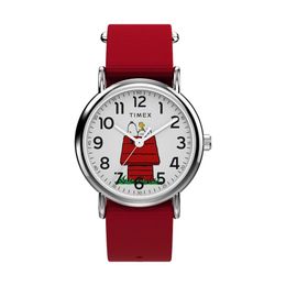 Timex Analog Watch ' Timex x Peanuts Weekender Snoopy Dancing ' female Red size One Size