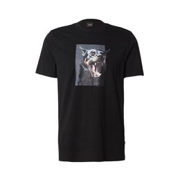 BOSS T-Shirt 'Dobermann' Herren Gr&ouml;&szlig;e XL beige / camel / basaltgrau / schwarz