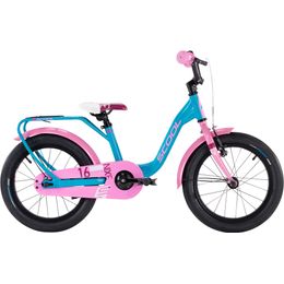 S'COOL Kinderfahrrad S’COOL "S'COOL niXe 16-1S - Ocean/Pink" Gr. 24, ocean, pink, Fahrräder, Kinder, 24cm, 16 Zoll (40,64cm)