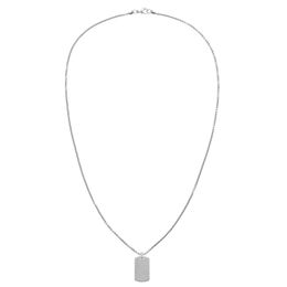 Kette mit Anhänger Tommy Hilfiger "Schmuck Edelstahl Halsschmuck Venezianerkette", silber (edelstahlfarben), Halsketten, Herren, Edelstahl, L: 61 B: 2,4mm, B:2,4mm