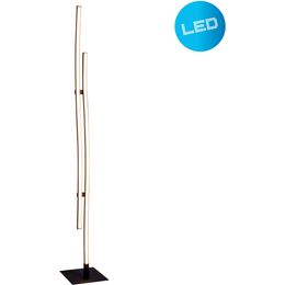 Näve NÄVE Stehlampe "Onda", schwarz, 2, H: 130cm, 1 Stk., Leuchten, incl. 240x LED´s 3000K, 790lm; total 24W,nicht dimmbar, LED Designer Stehlampe LED Standleuchte
