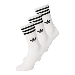 adidas originals Socken 'Solid Crew 3 Pairs' Damen Gr&ouml;&szlig;e XL schwarz / wei&szlig;