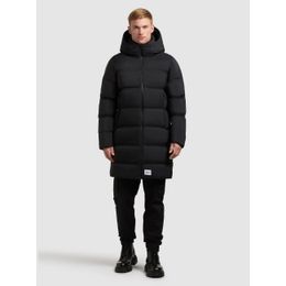 Steppmantel Khujo "CAIUS3", Herren, Gr. L, schwarz, 100% Nylon, unifarben, eingesetzt elastischer Bund mit Windstopper, M&auml;ntel Steppmantel