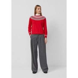 s.Oliver Pullover Damen Größe M rot / weinrot / schwarz / weiß