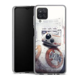DeinDesign Galaxy A12 Handy Silikon H&uuml;lle Case transparent Handyh&uuml;lle Star Wars Robot Merchandise Silikon Case