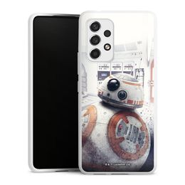 DeinDesign Galaxy A53 5G Handy Silikon H&uuml;lle Case wei&szlig; Handyh&uuml;lle Star Wars Robot Merchandise Silikon Case
