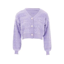 Swirly Knit Cardigan female Purple size M