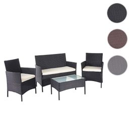 Mendler Poly-Rattan Garten-Garnitur HWC-D82, Sitzgruppe Lounge-Set ~ Variantenangebot 64502