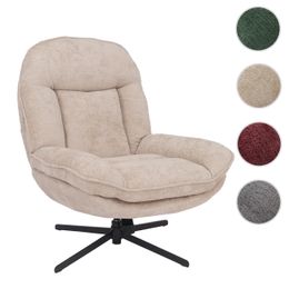 Mendler Relaxsessel HWC-P32, Fernsehsessel Nosagfederung Polstersessel, drehbar Metall Stoff/Textil Chenille 118700