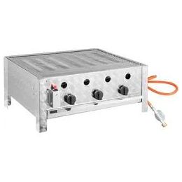 GastroHero Kombibr&auml;ter Gas mit 3 Brenner 10 kW, 650 x 570 x 270 mm