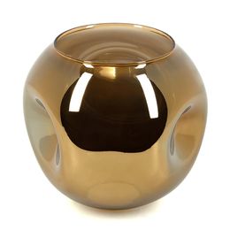 hofstein Glas-Lampenschirm Ripoll Ersatzglas 15 cm Gold