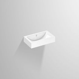 Alape PR585 Waschtisch 4200000000 585 x 347 mm, wei&szlig;, ohne Hahnloch, mit &Uuml;berlauf